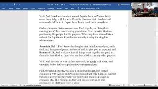 Sunday School Priscilla Aquila And Apollos Acts Taught By Rev Jay Lucy Mount Pilgrim