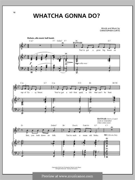 Whatcha Gonna Do By C Curtis Sheet Music On Musicaneo