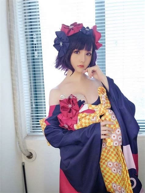 Gorgerous Katsushika Hokusai Cosplay In Fategrand Order