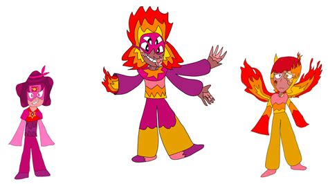 Star Ruby Left Fire Agate Right Sunstone R Gemsona