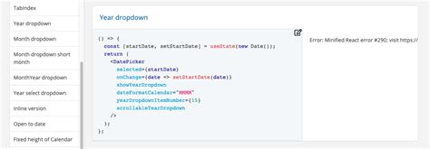 Year Dropdown Demo Broken On Webpage · Issue 2129 · Hacker0x01react