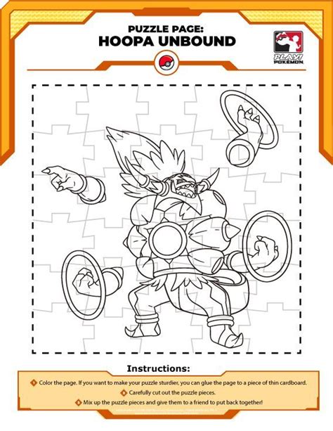 Solve The Puzzle With Hoopa Pokemon Craft Pokemon Coloring Pokemon