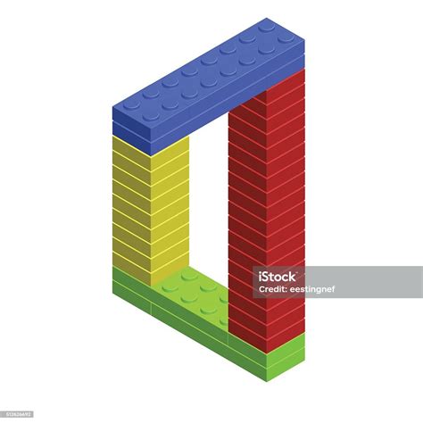 3 D 제품의 등각투영 놀라운 그림 플라스틱 공사장 벽돌 0명에 대한 스톡 벡터 아트 및 기타 이미지 0명 3차원 형태