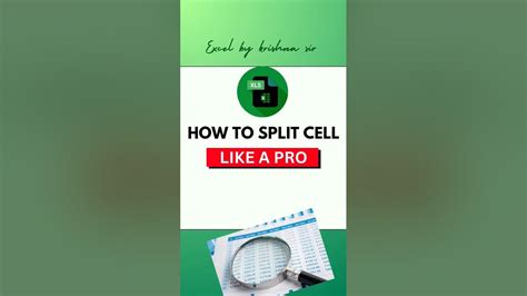 how to split cell like a pro in excel 30 sec exceltech
