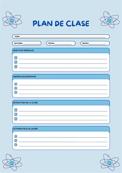 Plantillas De Planes De Clases Gratis Para Editar Canva