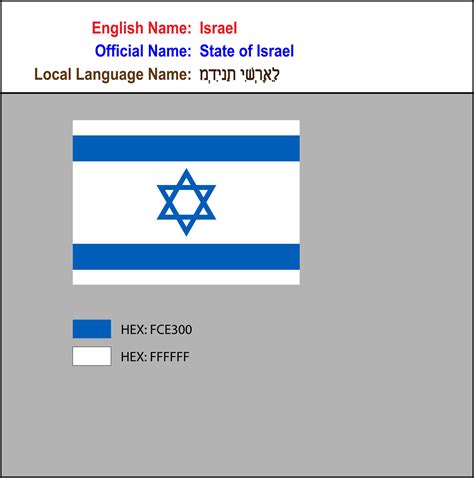 Israel Flag With Hex Code 35980915 Vector Art At Vecteezy