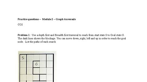 A4 Co Module 2 Practice Questions Graph Traversals And Pathfinding