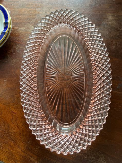 Miss America Pink Depression Glass Celery Dish Etsy