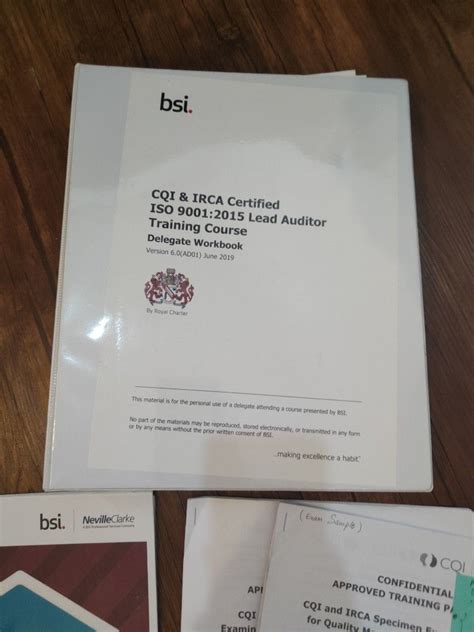 Original Bsi Cqi And Irca Certified Iso 9001 Lead Auditor Training Course