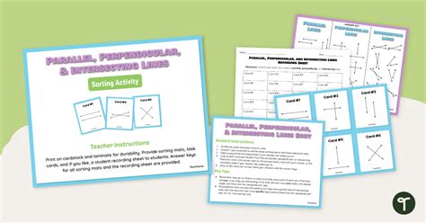 Parallel And Perpendicular Lines Game — Sorting Activity Teach Starter Parallel And Perpendicular Lines Game — Sorting Activity Teach Starter