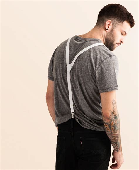 Ice Skinny White Suspenders Jj Suspenders