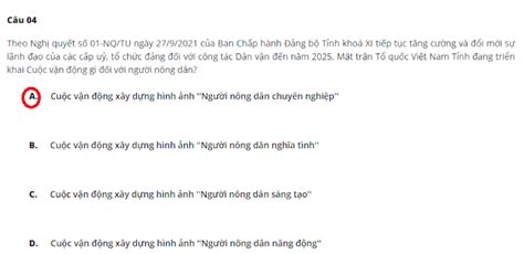 ĐAP AN CUÔC THI TRƯC TUYÊN TUÂN TIM HIÊU NGHI QUYÊT KÊT LUÂN CHUYÊN ĐÊ CUA BAN