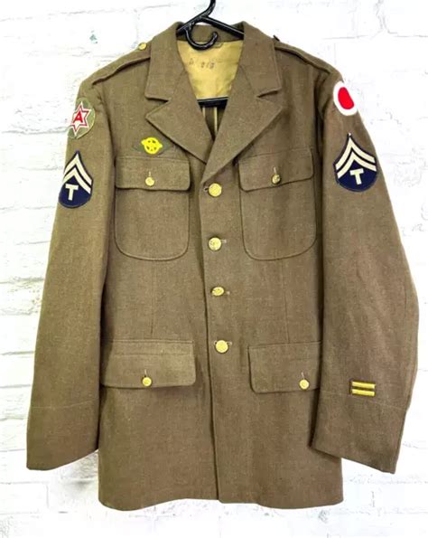 WWII US ARMY Th Infantry Division Th Army Enlisted Dress Jacket PicClick UK