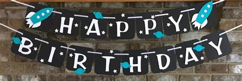 Rocket Banner Space Banner Outer Space Banner Rocket Party Rocket Theme
