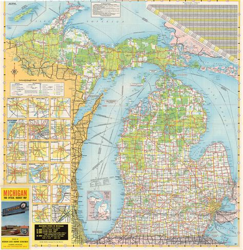 The First Michigan Map To Show The New Interstate Highway System