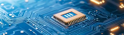 Intricate Circuitry Cpu Chip On Circuit Board Closeup Of Modern Computer Technology Stock