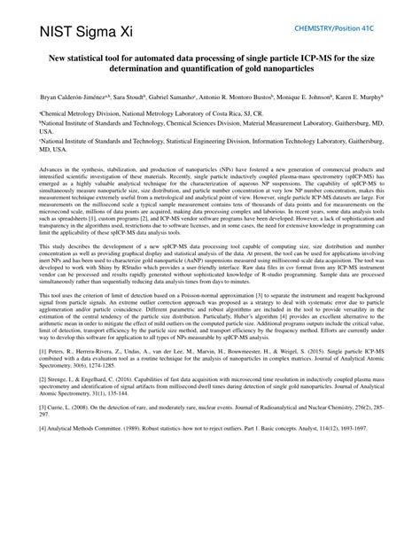 Pdf New Statistical Tool For Automated Data Processing Of Single