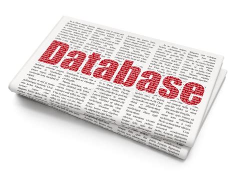 Software Concept Database On Newspaper Background Stock Illustration