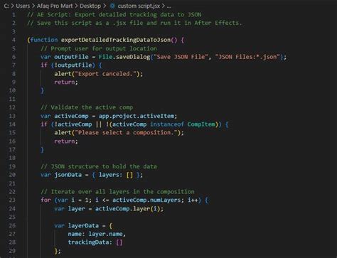 Entry 28 By Sundayvies For Custom Script For Exporting Ae Tracking
