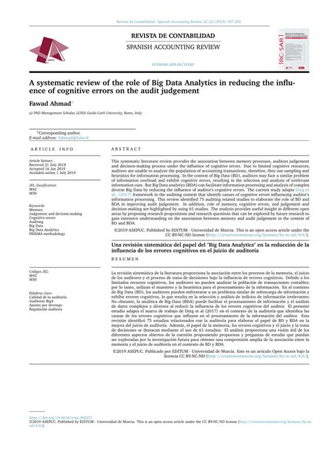 Pdf A Systematic Review Of The Role Of Big Data Analytics In Reducing