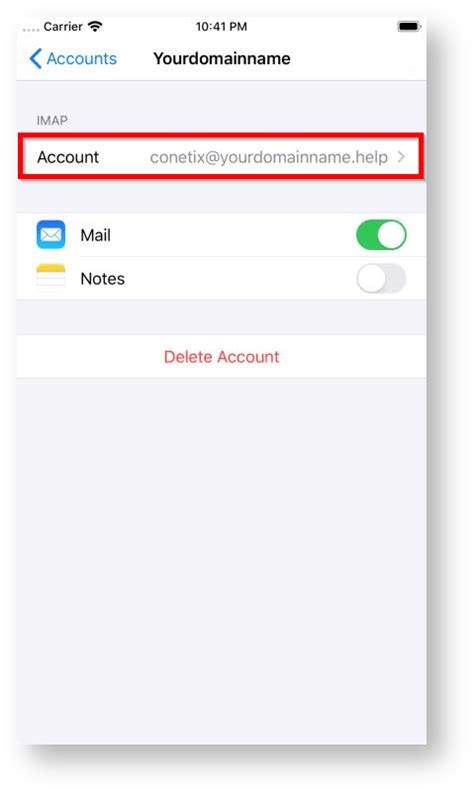 Modify Iphone Smtp Mail Settings • Conetix
