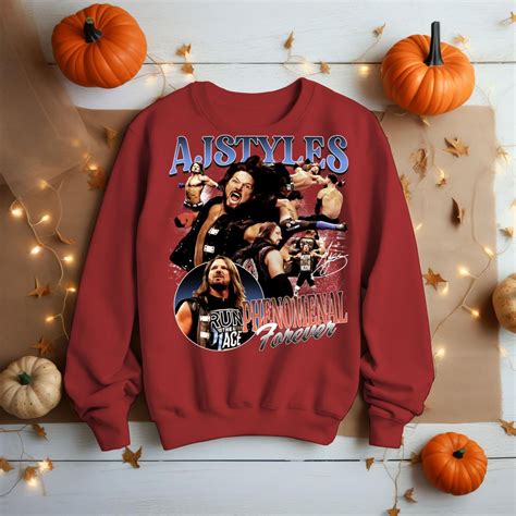 Aj Styles T Shirf Wwf Ecw Wcw Pro Wrestling