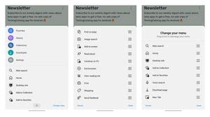 Microsoft Edge Beta For Android Is Experimenting With A Customizable Actions List Layout