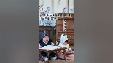 쌍둥이 남매 돌사진 촬영 한복 Youtube