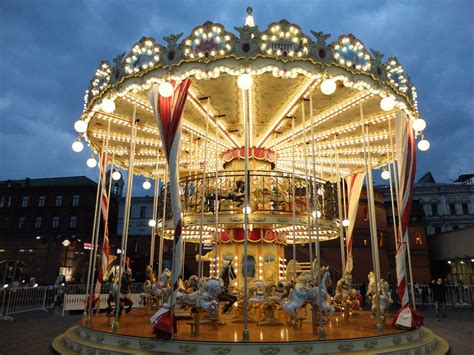 Merry Go Round Double Decker Technical Park Amusement Rides And