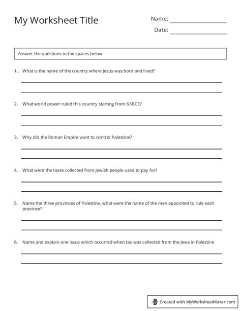 My Worksheet Maker The Best Worksheet Maker