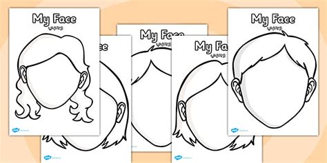 Blank Face Templates With Face Features Arabic Translation Arabic