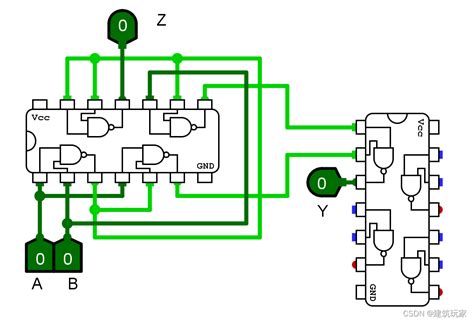 基本逻辑门电路分析74ls20的芯片功能测试电路 Csdn博客