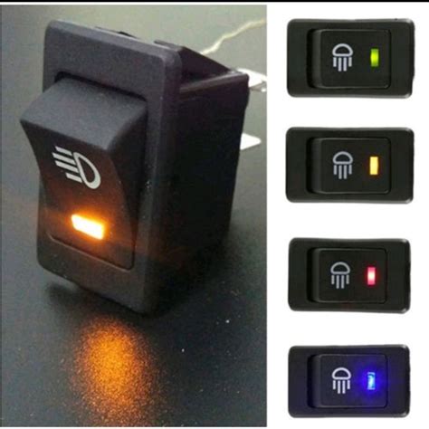 1pcs ASW 17D Car Auto On Off Led Indicator Switch Driving Fog Lamp Work Light Bar Suis Kereta