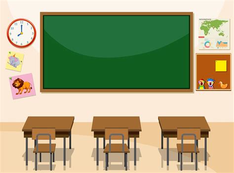 Interior Of A Classroom 541272 Vector Art At Vecteezy