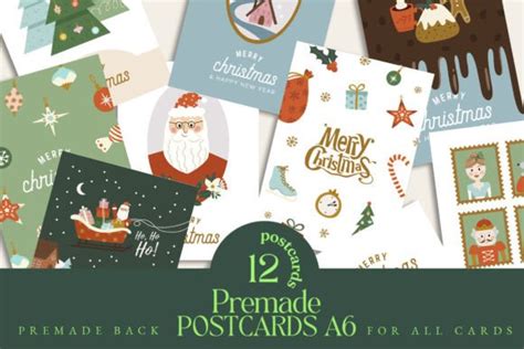 Christmas Clipart Card Set Graphic By Nassyart · Creative Fabrica
