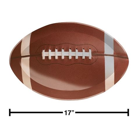 Party Central Club Pack Of 12 Brown And White Football Shaped Tailgate