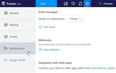 Configure Email Notifications And Webhook Requests On Form Submission