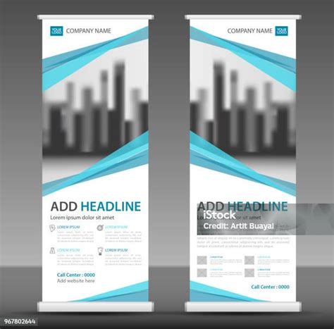 Desain Banner Vertikal Gulung Template Banner Poster Tata Letak Iklan