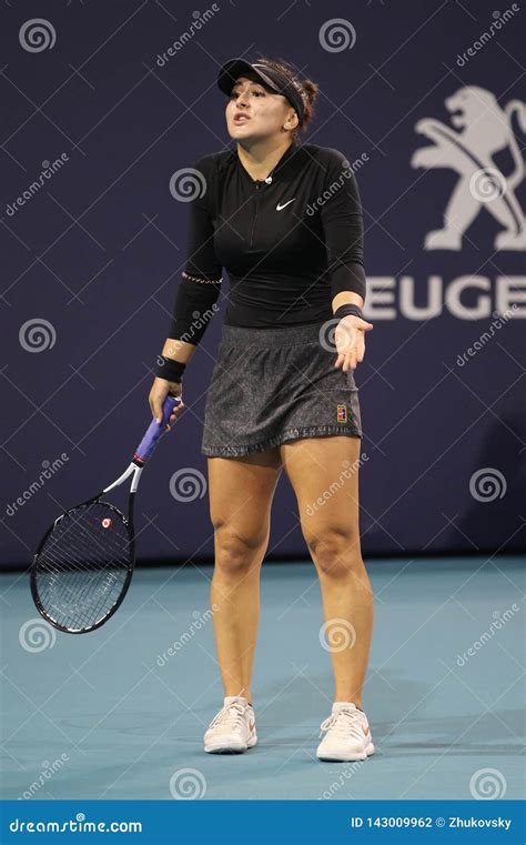 Professional Tennis Player Bianca Andreescu Of Canada In Action During