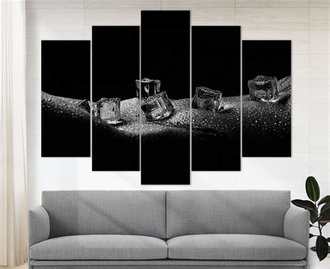 Erotic Wall Art Abstract Erotic Canvas Print Black And White Etsy