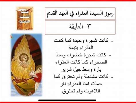 رموز السيدة العذراء فى العهد القديم العذراء العزباوية