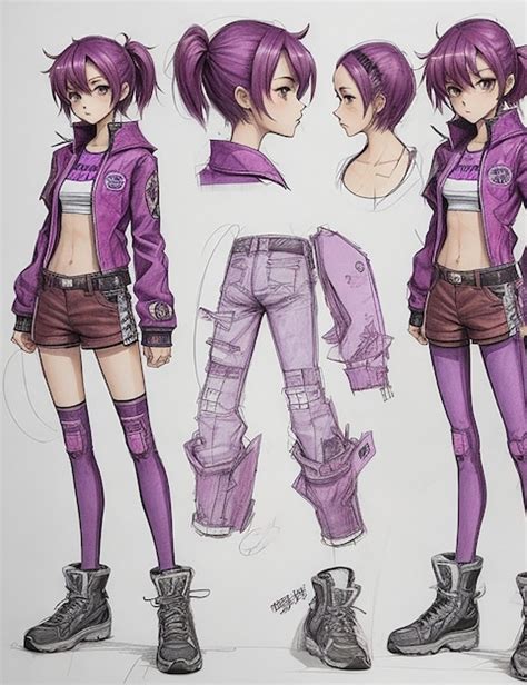 Premium Ai Image Meta Purple Fy Character Anime Character