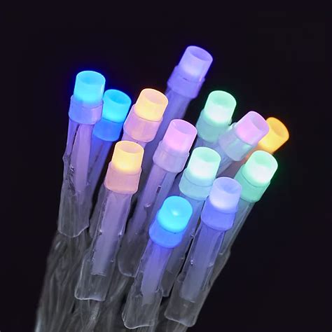 120 rainbow led with timer function string lights with 12 2m clear cable