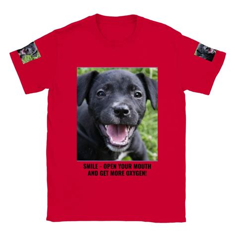 Classic Unisex Crewneck T Shirt Animal Printed T Shirt Dog Print Tee