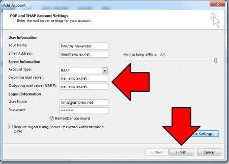 Outlook 2010 2013 E Mail Setup Amplex SupportAmplex Support