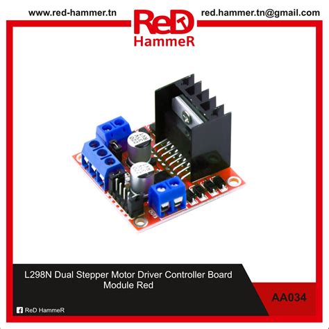 accessoires l298n dual stepper motor driver controller board module red