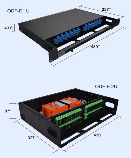 Odf 12 Core Fiber Optic Rack Mount Enclosure 1u Odf Fiber Optical Distribution Box Gpon And