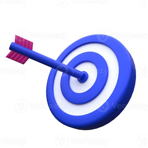 Unique 3d Rendering Arrow Hit The Center Of Target Icon Simple Illustration Realistic