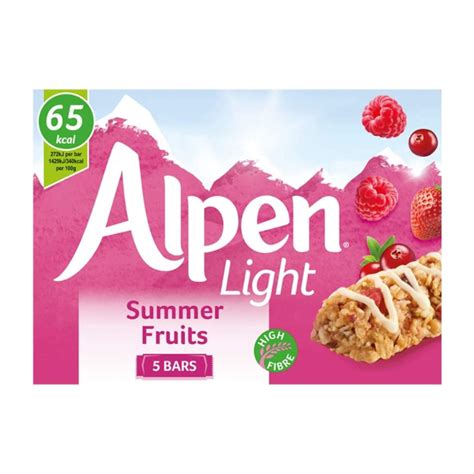 Alpen Light Summer Fruits Cereal Bars 5 Pack X 10 Jso Wholesale