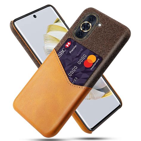 For Huawei Nova Pro Cloth Texture PC PU Leather Back Cover Shockproof Case With Card Slot